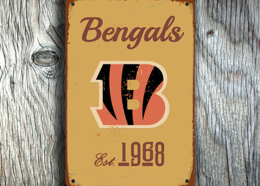 Cincinnati Bengals Logo Sign - Football Signs | Classic Metal Signs Cincinnati Bengals Logo Sign - Football Signs | Classic Metal Signs